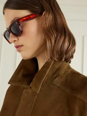 JACQUES MARIE MAGE Fellini Square-frame Tortoiseshell Acetate Sunglasses