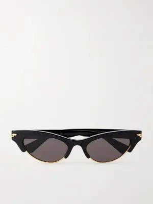 Bottega Veneta Cat-eye Acetate Sunglasses - Black