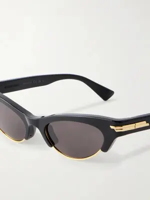 Bottega Veneta Cat-eye Acetate Sunglasses - Black
