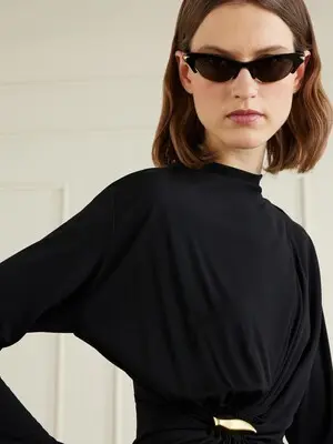 Bottega Veneta Cat-eye Acetate Sunglasses - Black