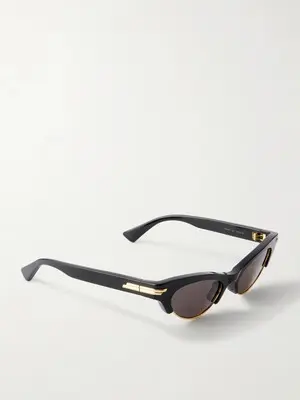 Bottega Veneta Cat-eye Acetate Sunglasses - Black