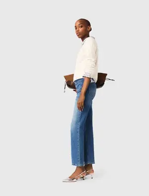 Maje Straight-cut Flare Jeans With Clover Detail