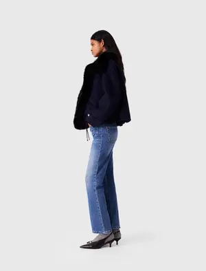 Maje Straight-cut Flare Jeans With Clover Detail