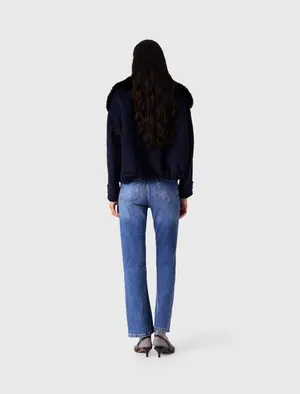 Maje Straight-cut Flare Jeans With Clover Detail