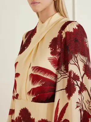 Johanna Ortiz Maiden Voyage Floral-print Silk Georgette Midi Dress
