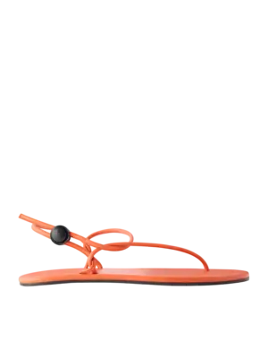 JAMIE HALLER String Theory Leather Thong Sandals - Orange