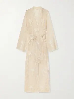 Johanna Ortiz Palm & Soul Printed Cotton-mesh Coverup - Neutrals