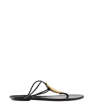 Proenza Schouler Uma Embellished Leather Sandals - Black