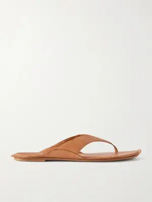 JAMIE HALLER The San Diego Leather Thong Sandals - Brown
