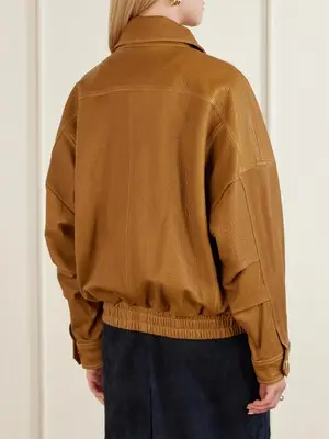 Nour Hammour Dalma Leather Jacket - Yellow