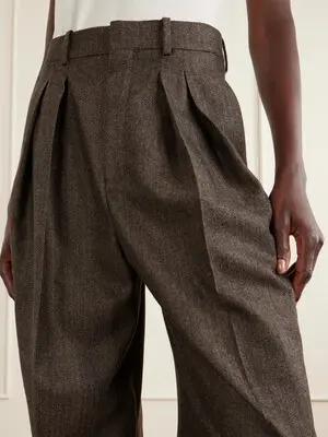 Saint Laurent Wool Blend Straight-leg Pants