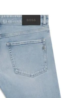 BOSS Delaware Slim-fit Jeans In Stretch Denim - Blue