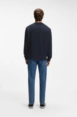 BOSS Relaxed-fit Sweatshirt With Embroidered Logo In Cotton Terry