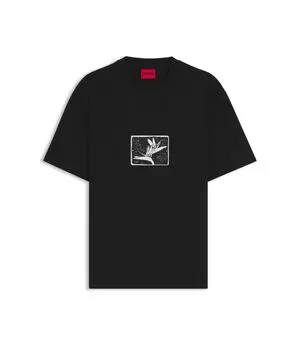 Hugo Relaxed-fit T-shirt In Cotton With Artwork And Logo