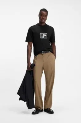 Hugo Relaxed-fit T-shirt In Cotton With Artwork And Logo