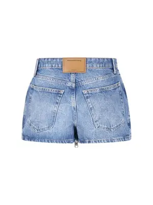 Alexander Wang Denim Mini Zip Skirt