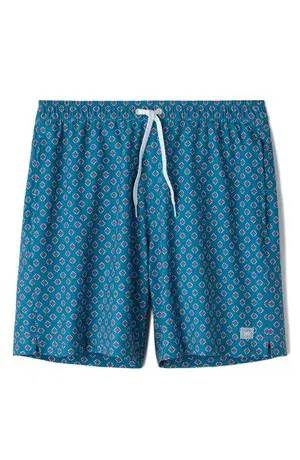 RHONE 7.5-inch Printed Swim Trunks With Hidden Zip Pocket