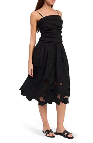 EN SAISON Mabel Embroidered Midi Dress