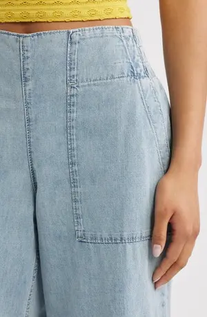 Free People Breezy Pull-on Wide-leg Jeans