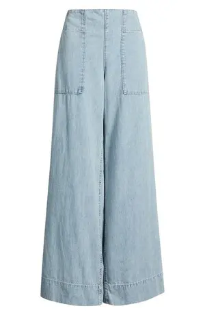 Free People Breezy Pull-on Wide-leg Jeans