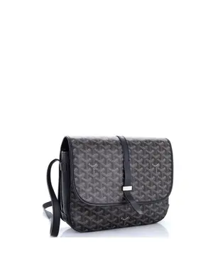 Goyard Mm Belvedere Ii Messenger Bag Coated Canvas - Black