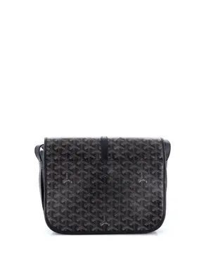 Goyard Mm Belvedere Ii Messenger Bag Coated Canvas - Black