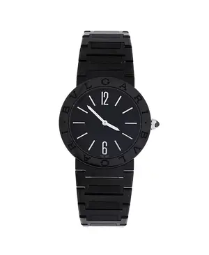 BVLGARI Quartz Watch In Pvd Stainless Steel 33mm - Dial Color: Black