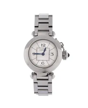 CARTIER Miss Pasha Quartz Watch In Stainless Steel 27mm - Dial Color: Silver