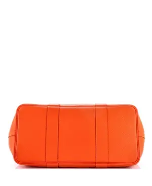 Hermès 36 Garden Party Tote Leather With Printed Interior - Orange