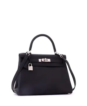Hermès Kelly 28 Handbag Black Togo With Palladium Hardware - Noir
