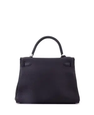 Hermès Kelly 28 Handbag Black Togo With Palladium Hardware - Noir