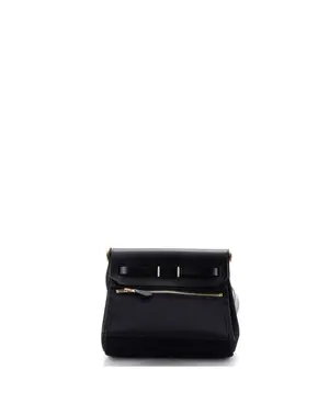 Hermès 20 Herbag Zip Toile And Leather - Black