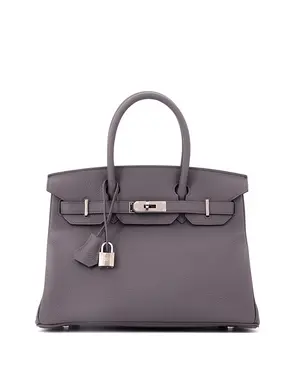 Hermès Birkin 30 Handbag Grey Togo With Palladium Hardware - Etain