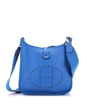 Hermès Pm Evelyne Bag Gen Iii Clemence - Blue
