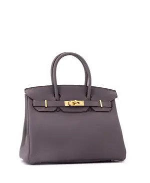 Hermès Birkin 30 Handbag Grey Togo With Gold Hardware - Etain
