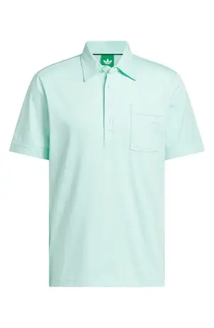 Adidas Archive Pocket Golf Polo - Clear Mint