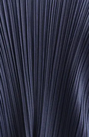 Issey Miyake Pleated Cardigan - Navy