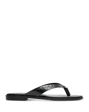 Whistles Croc Embossed Flip Flop Sandals