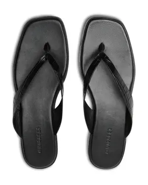 Whistles Croc Embossed Flip Flop Sandals
