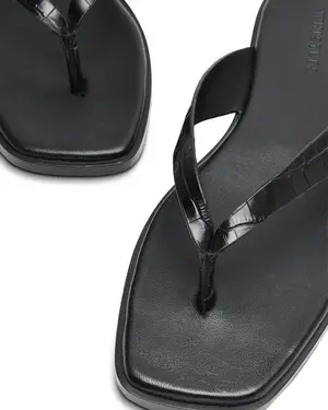 Whistles Croc Embossed Flip Flop Sandals