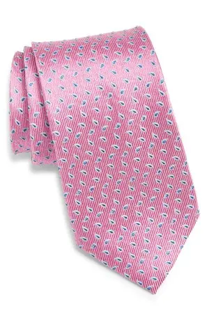 Nordstrom Paisley Silk Neck Tie Fuchsia
