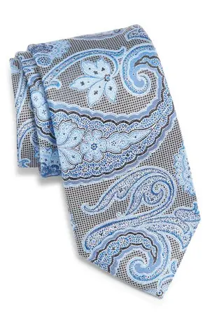 Nordstrom Paisley Silk Jacquard Neck Tie - Black