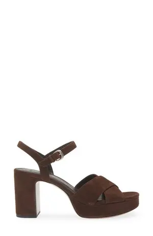 Vince Ericka Ankle Strap Platform Sandal - Cacao Brown