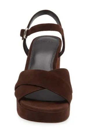 Vince Ericka Ankle Strap Platform Sandal - Cacao Brown