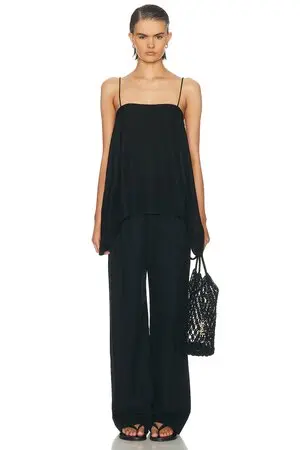ST. AGNI Textured Weave Cami Top