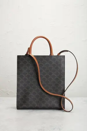 Celine Triomphe Vertical Cabas Tote Bag - Brown