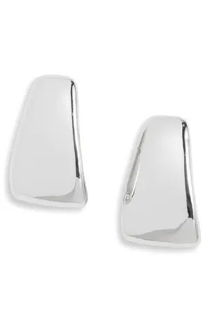 OPEN EDIT Rounded Hoop Earrings - Silver