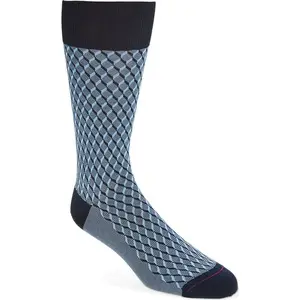 Pantherella Vaughan Cotton Blend Dress Socks - Navy