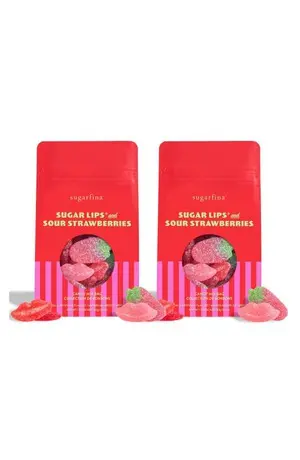SUGARFINA Sugar Lips® & Sour Strawberries Set Of 2 Mixed Candy Bags - No Color