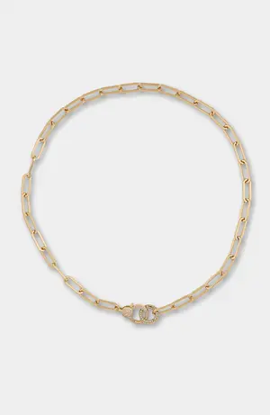 Stella & Dot Jane Pave Lariat Convertible Link Chain Necklace - Gold